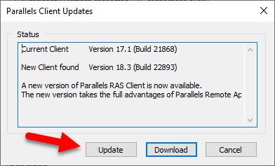 Spotlight Systems RAS Parallels Client Update - STEAM SCADA Documentation